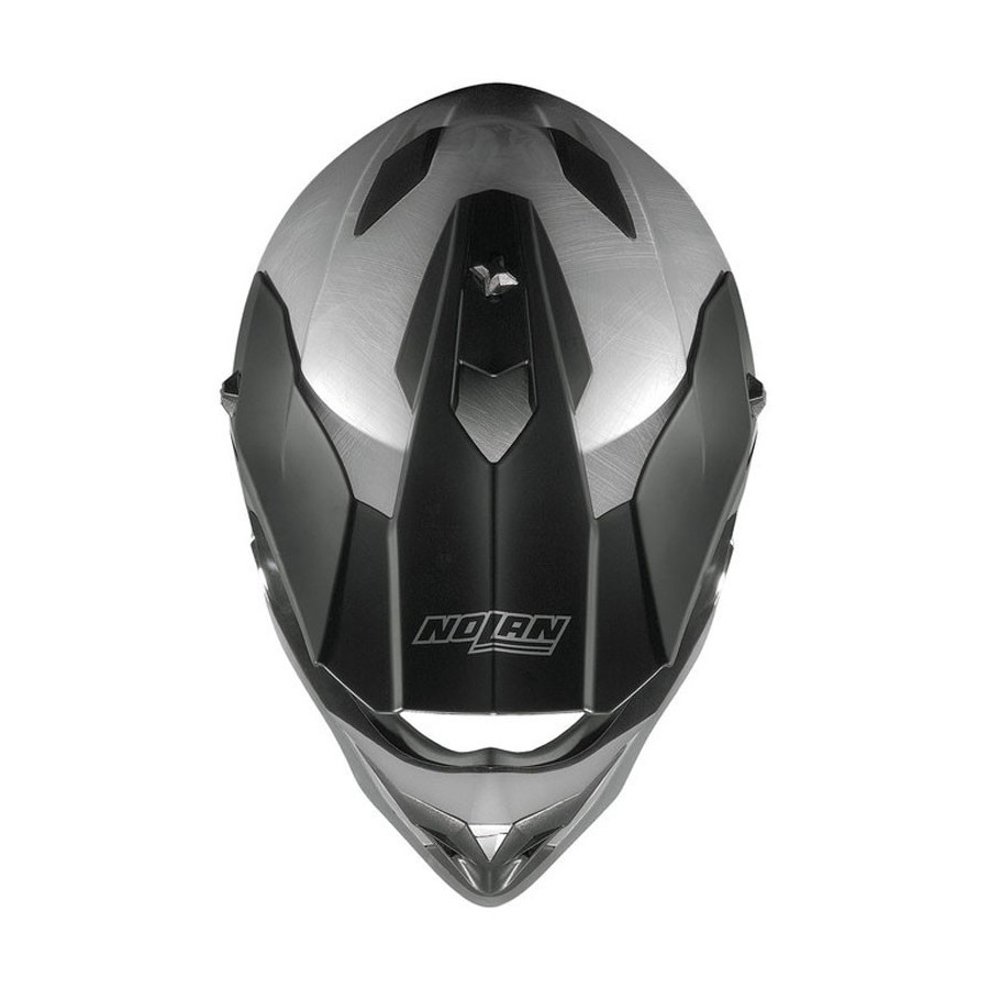 Casque Cross Nolan N53 Smart Scratched Chrome