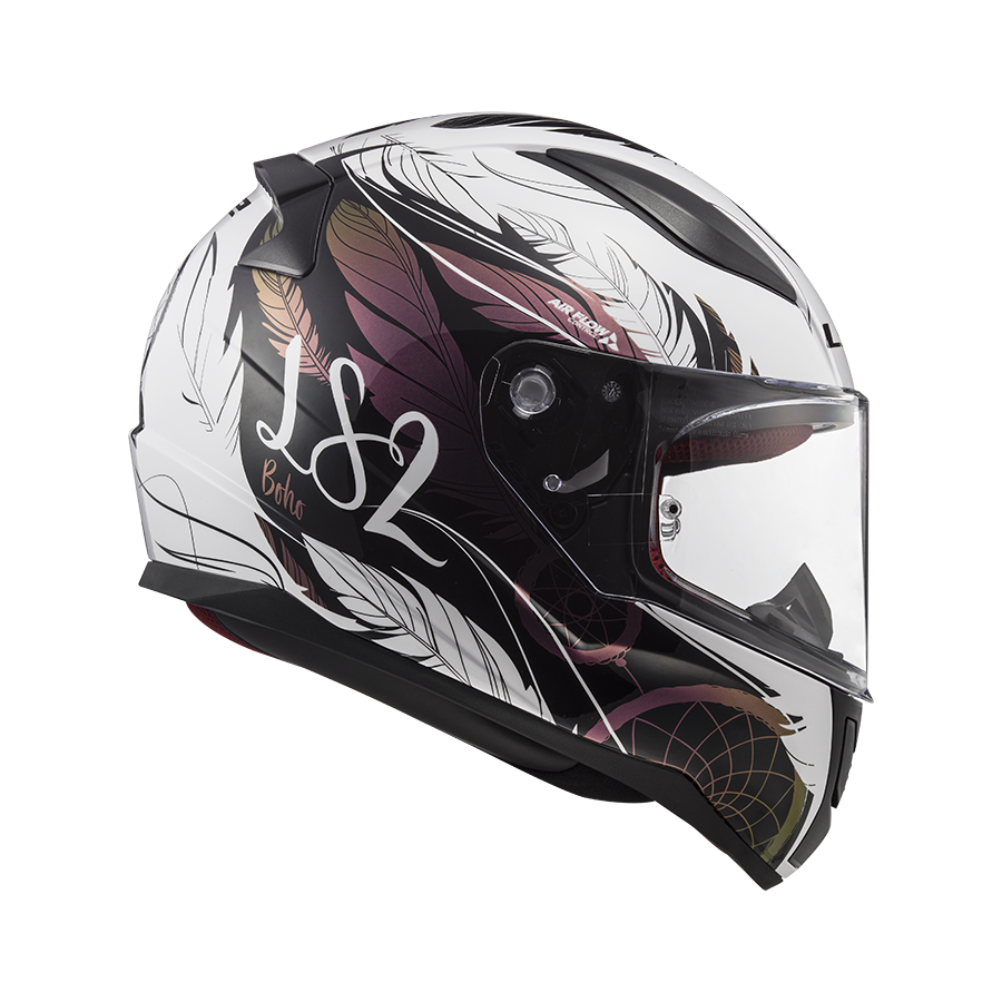 CASQUE INTÉGRAL FF353 RAPID BOHO WHITE BLACK PINK - LS2