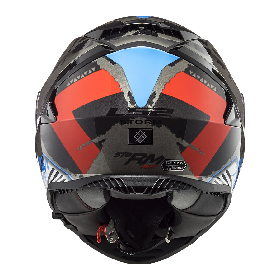 CASQUE INTÉGRAL FF800 STORM SPRINTER - LS2 Noir/Rouge/Titanium 2XL